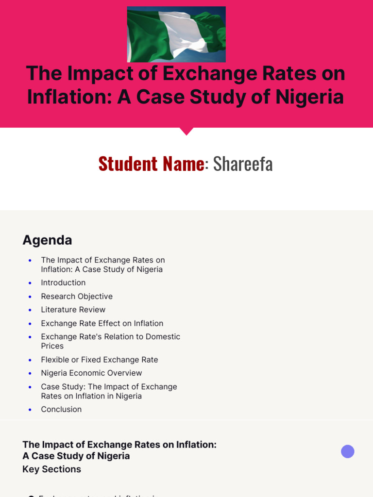The Impact of Exchange Rates On Inflation - A Case Study of Nigeria ...