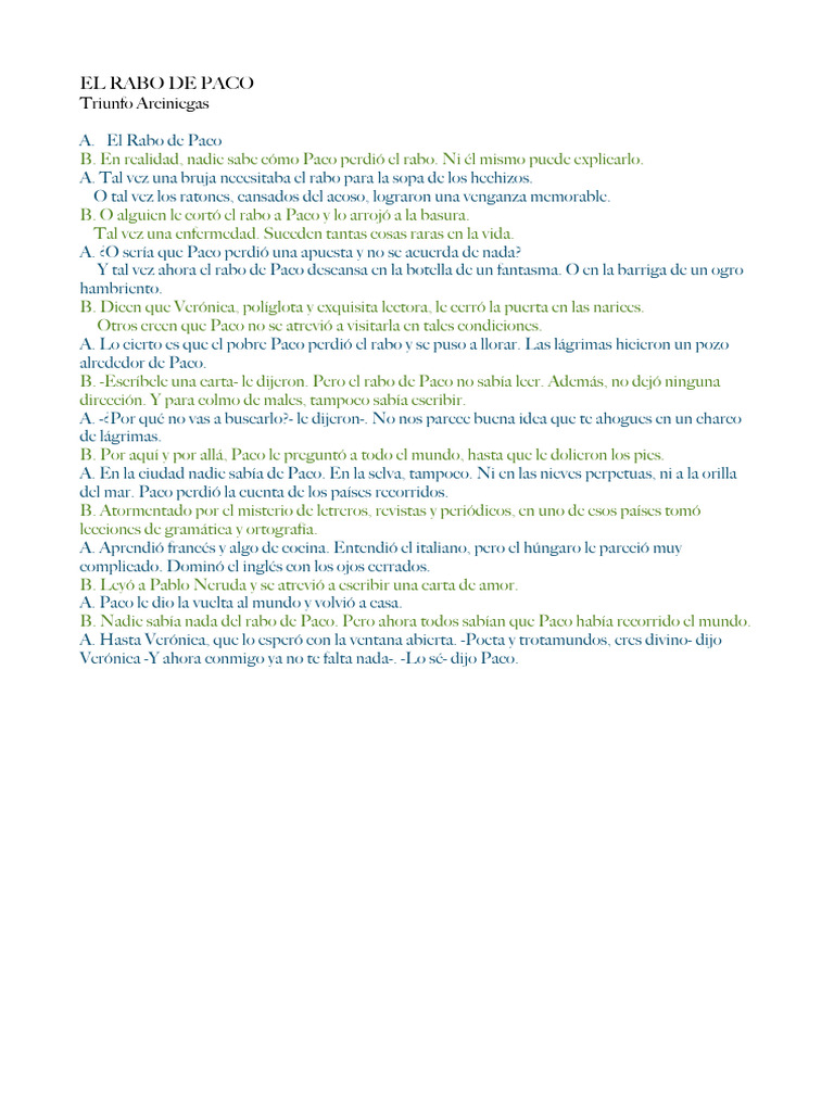 El Rabo de Paco | PDF
