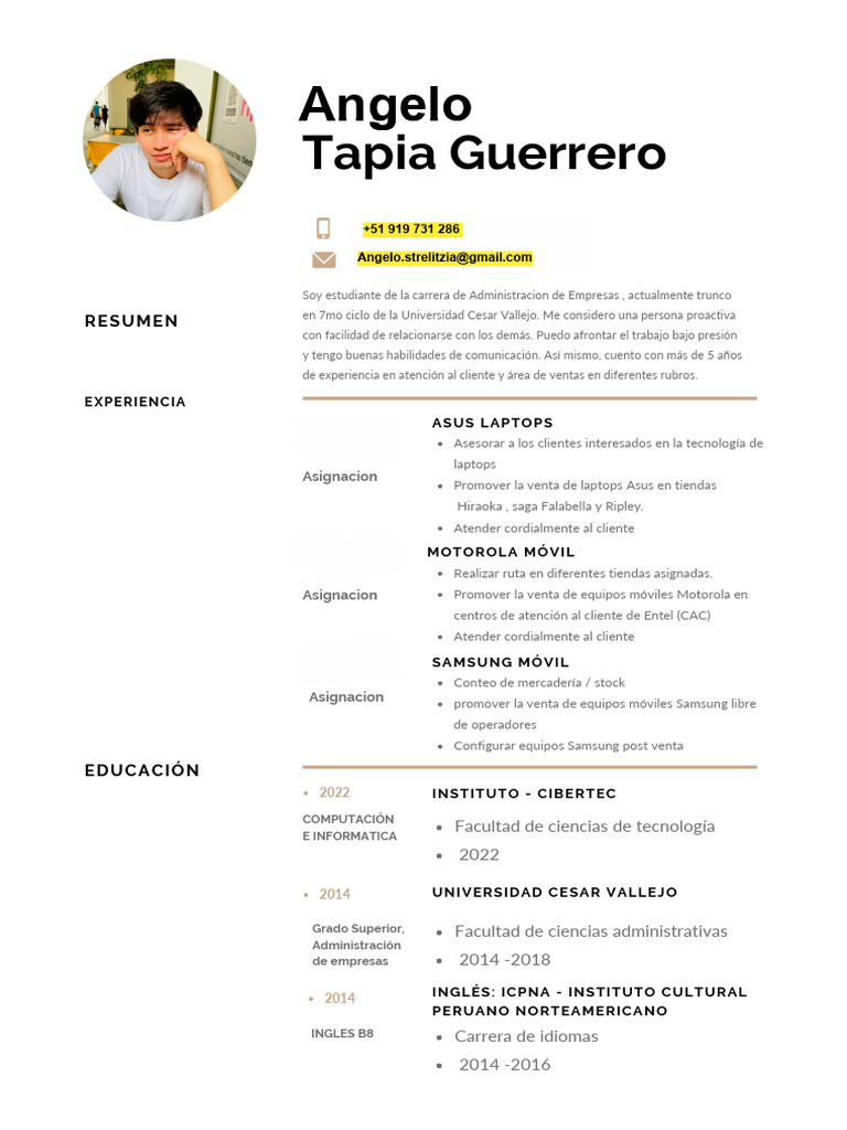 Dan Tapia GuerreroCV12122022 (2) - 230914 - 153342 | PDF | Informática