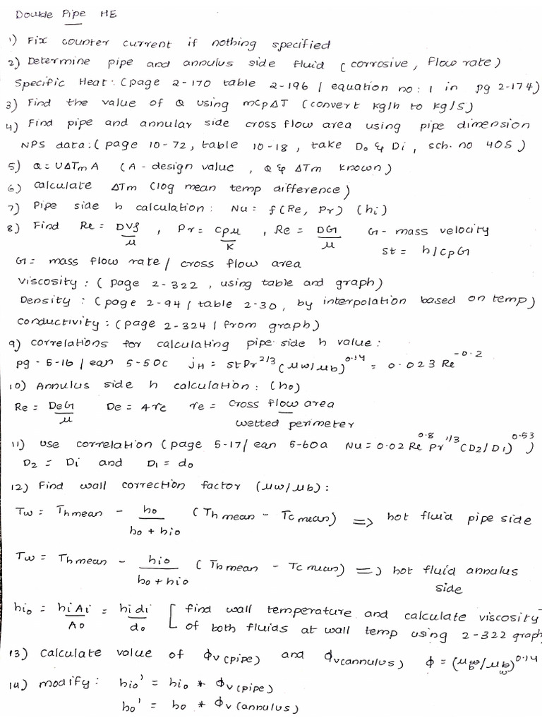 Double Pipe He Method Perry Edition 7 | PDF