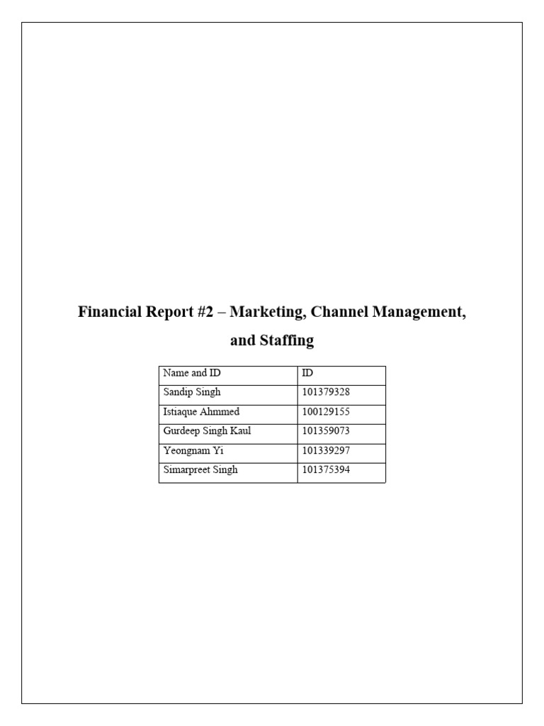 Financial Report 2 | PDF
