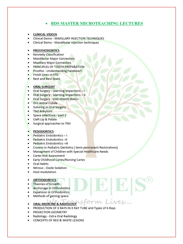 Lectures Present in BDS Next App | PDF