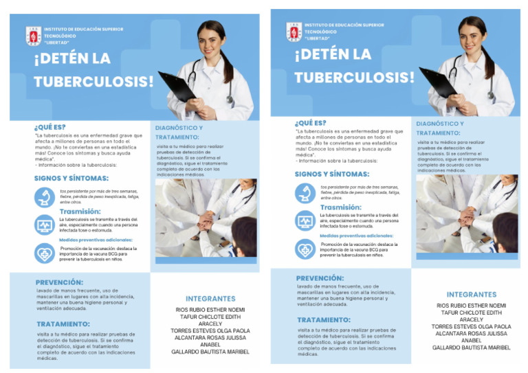 Afiche informatvo tuberculosis | PDF