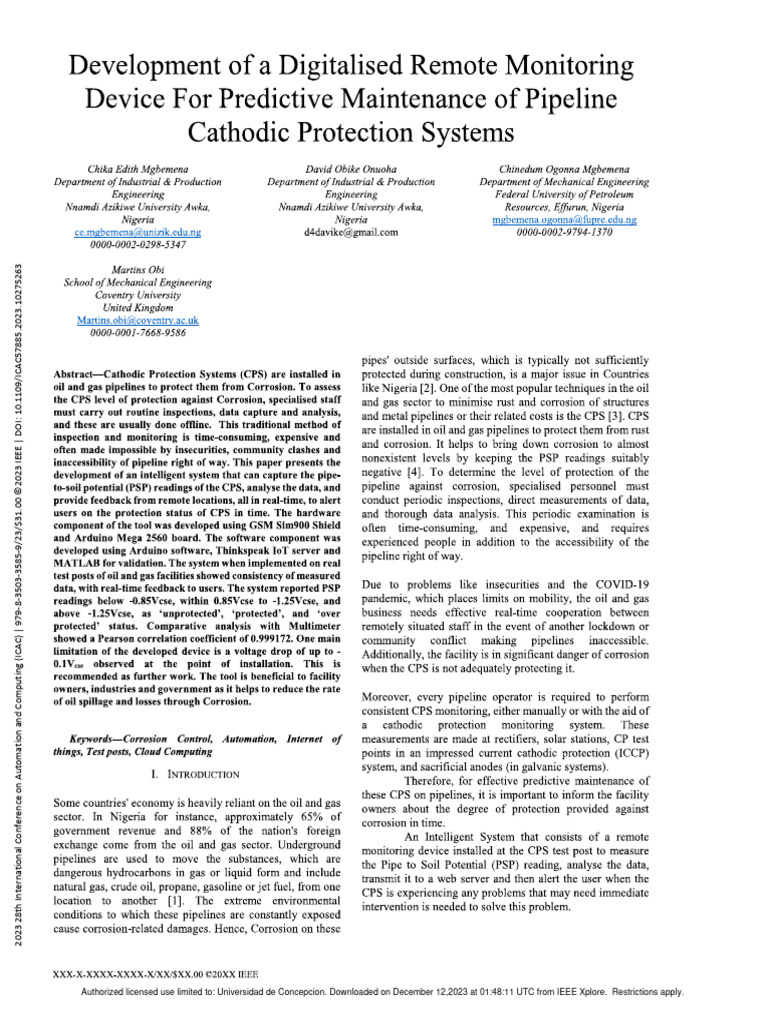 Development of A Digitalised Remote Monitoring Device For Predictive ...