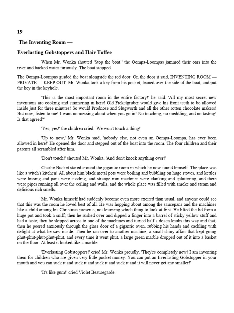19 The Inventing Room - Everlasting Gobstoppers and Hair Toffee | PDF