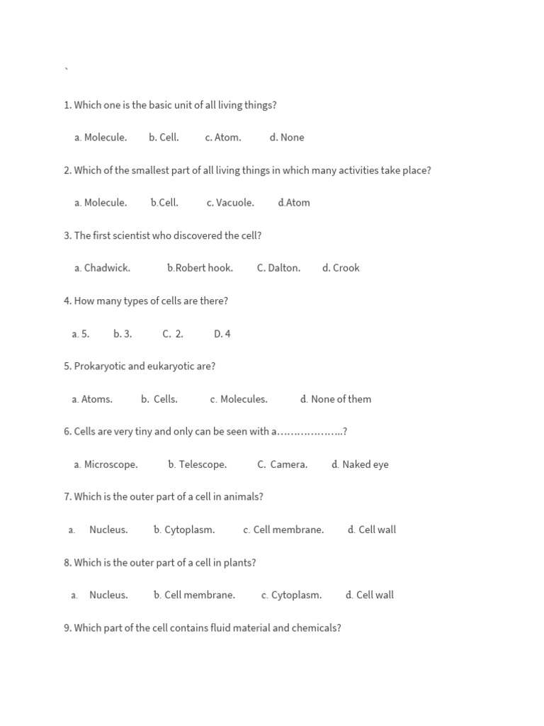 Science. Mcqs | PDF