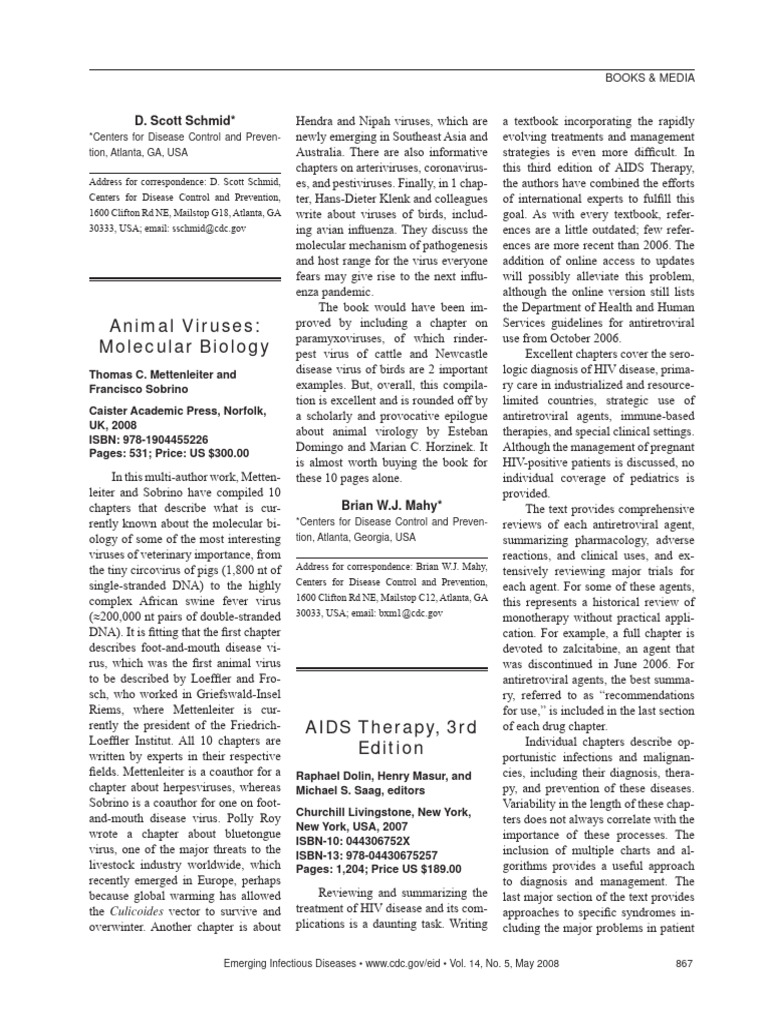 Animal Viruses: Molecular Biology: D. Scott Schmid | PDF