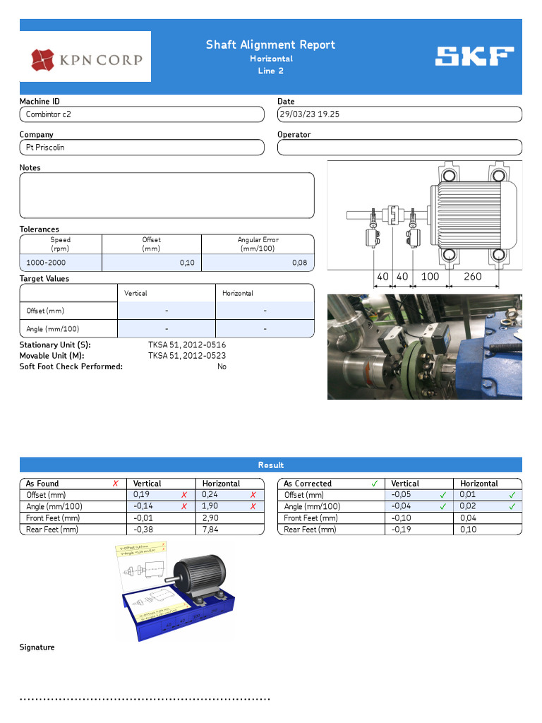 Shaft Alignment Report 20230329-19.25.73 | PDF