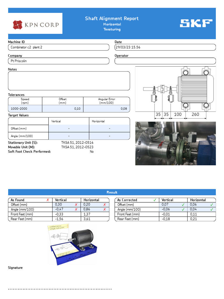 Shaft Alignment Report 20230329-15.56.57 | PDF
