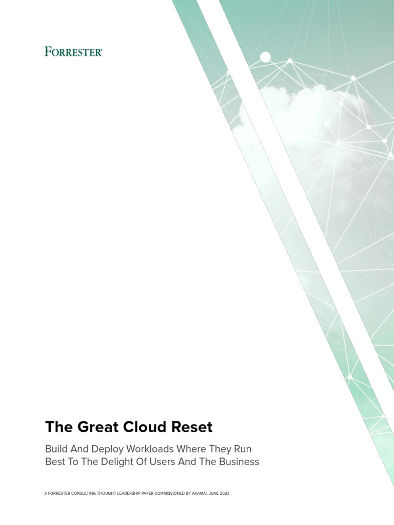 The Great Cloud Reset Forrester | PDF | Computers