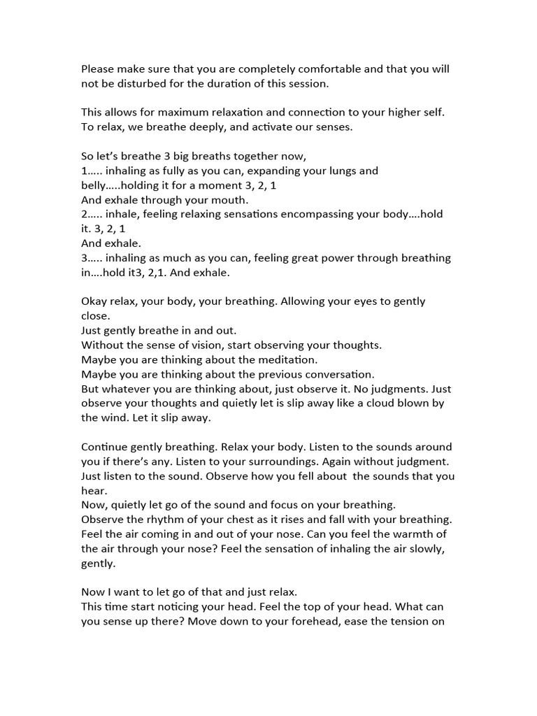 HIgher Self Meditation | PDF HIgher Self Meditation | PDF