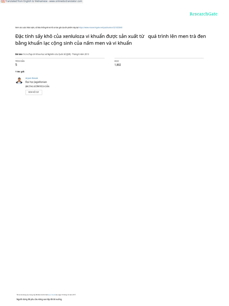 Đặc tính sấy khô của xenluloza.en.vi | PDF