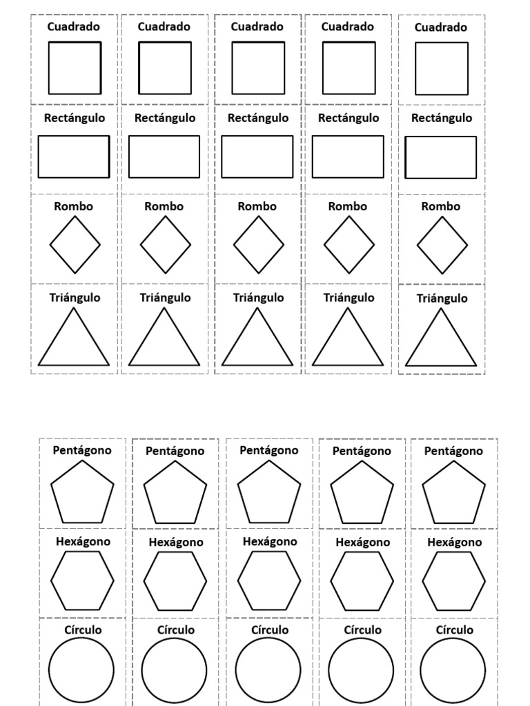 Figuras geométricas para colorear e imprimir | PDF