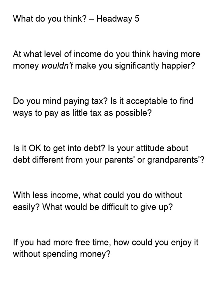 What Do You Think | PDF