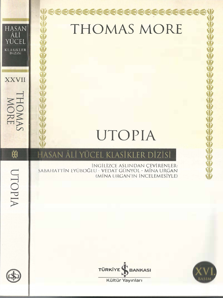 Thomas More Utopia İş Bankası Yayınları | PDF