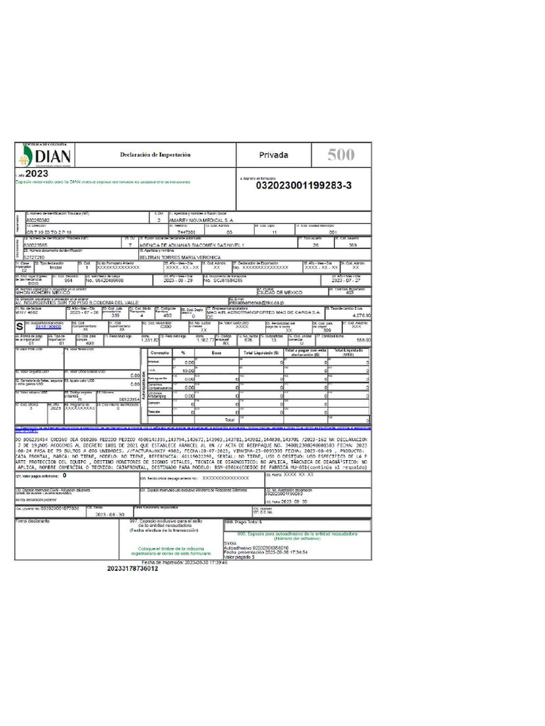 Declaracion Pvm-4763 | PDF