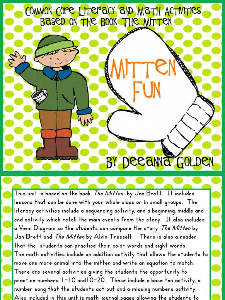 The Mitten: Literacy & Math Activities | PDF