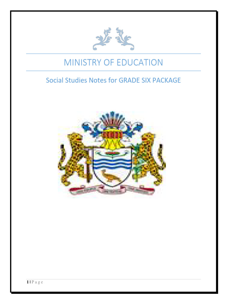 Study Package - Grade 6 Notes For Social - Studies | PDF