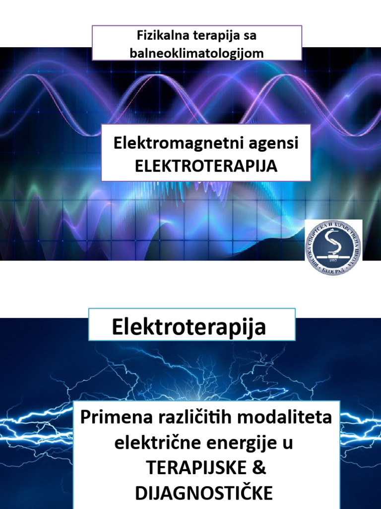 Elektroterapija Osnovni Pojmovi | PDF