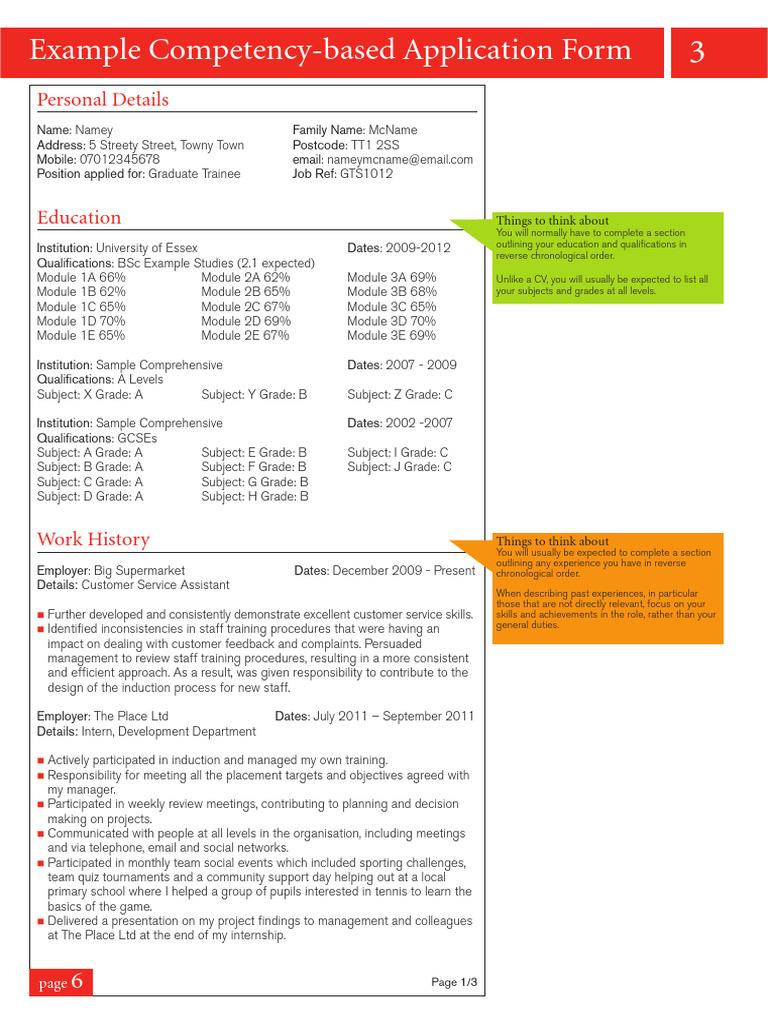 Competency-Based Form | PDF