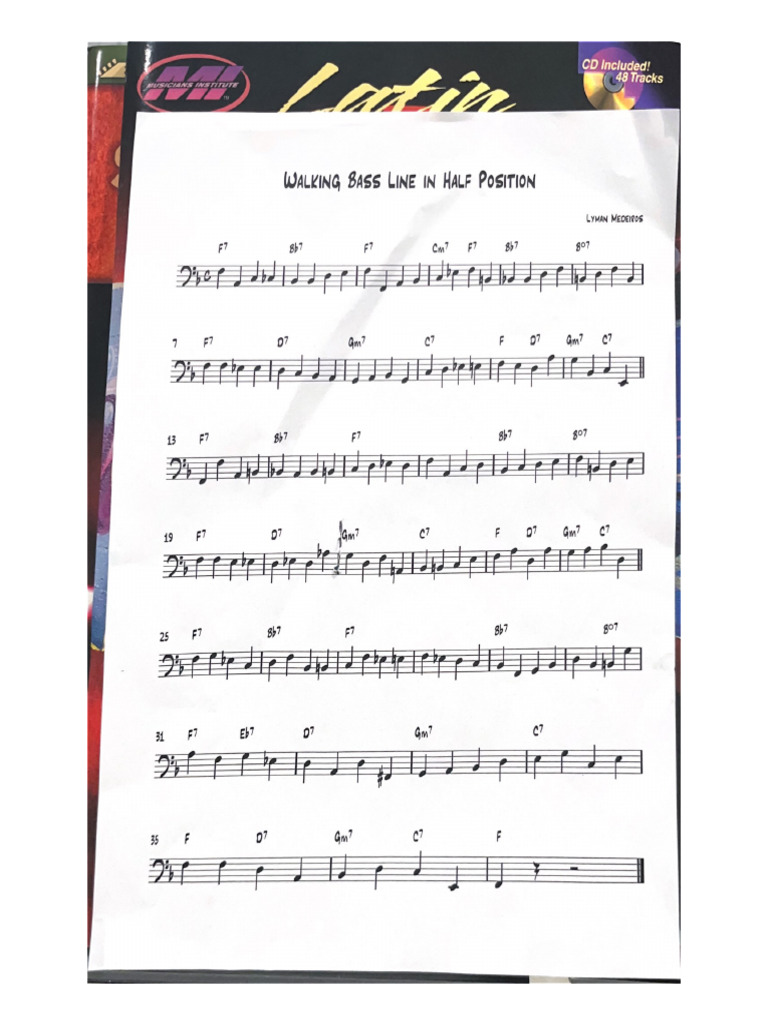 Walking Bass Line in Half Position 2 | PDF