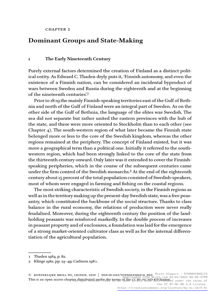 Dominant Groups and State-Making | PDF