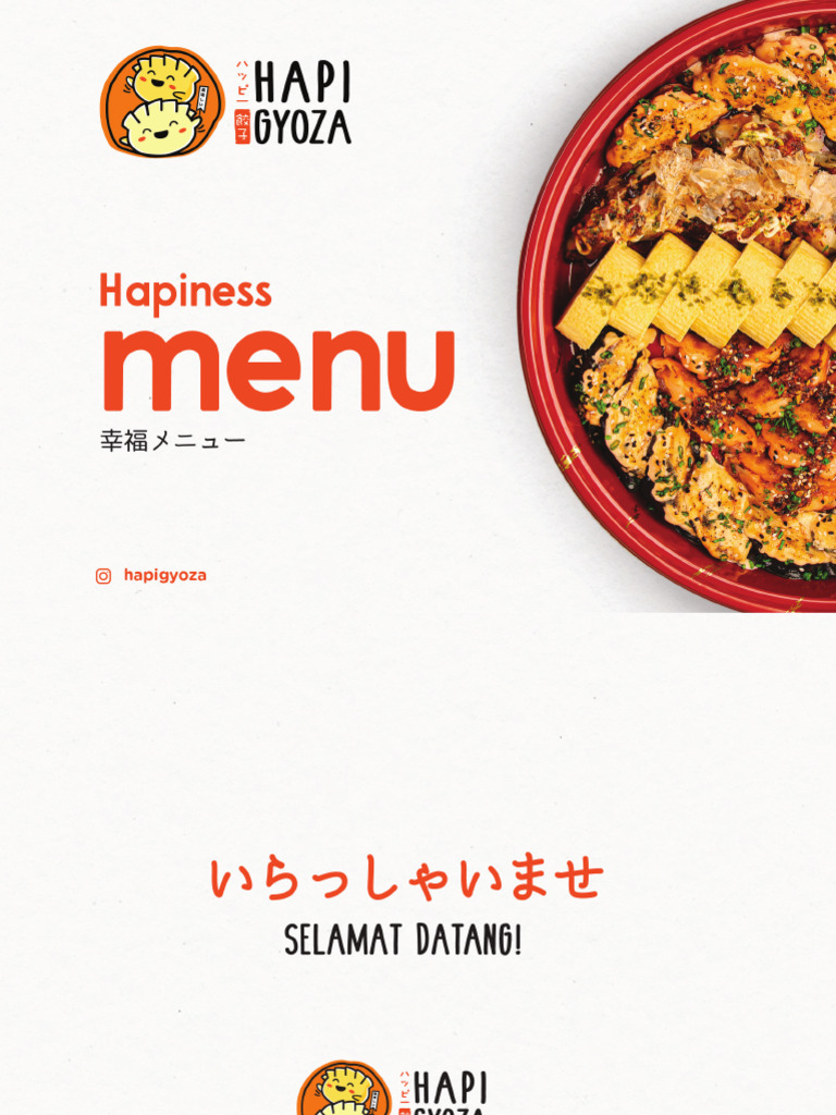 Hapi Gyoza Menu | PDF