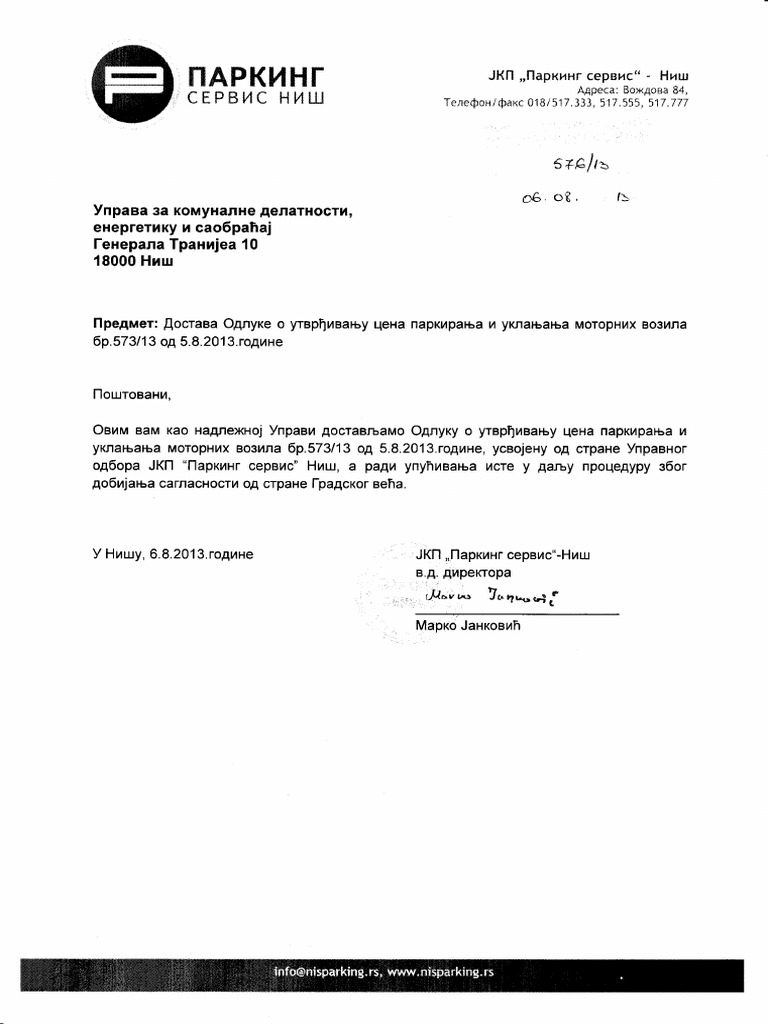 Kazna JKP NŠ | PDF