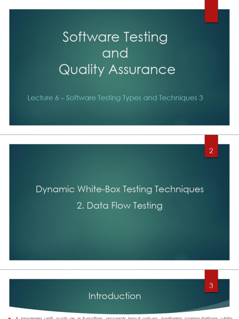 STQA Lecture 6 Software Testing Types and Techniques 3 | PDF STQA Lecture 6 Software Testing Types and Techniques 3 | PDF