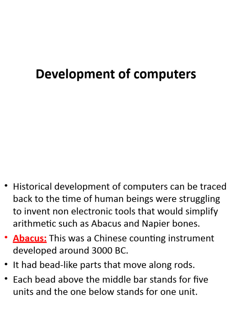 Development of Computers | PDF