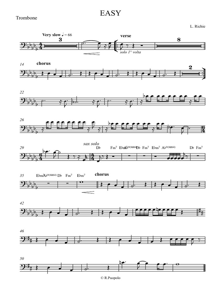 Easy Horn Ok - Trombone | PDF