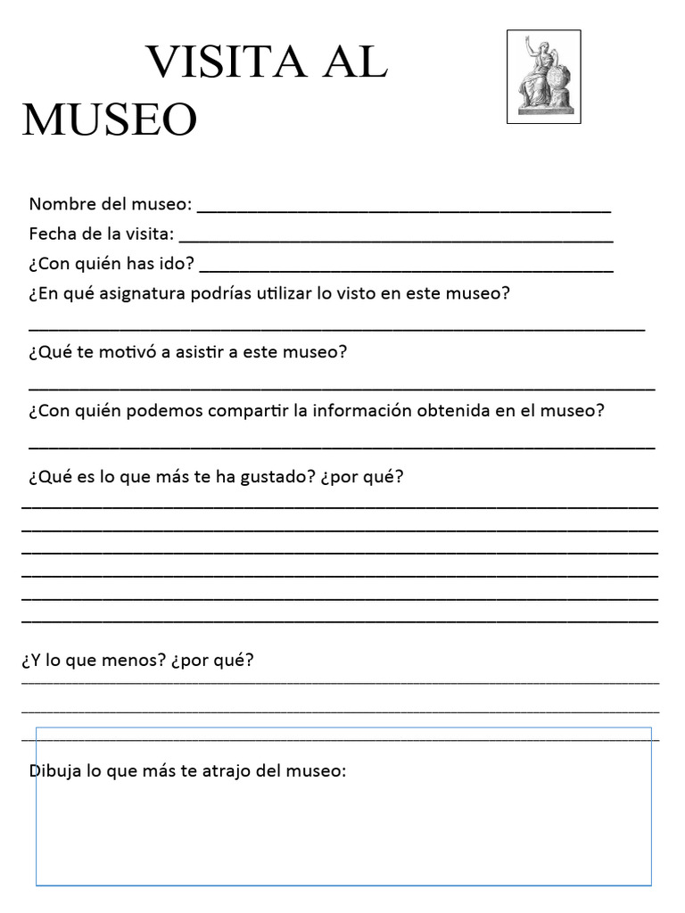 Visita Al Museo Ficha para Niños | PDF