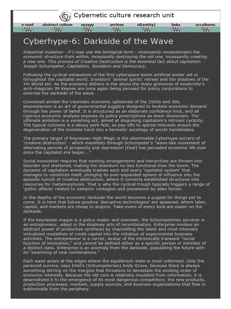 Darkside Economics & Innovation | PDF