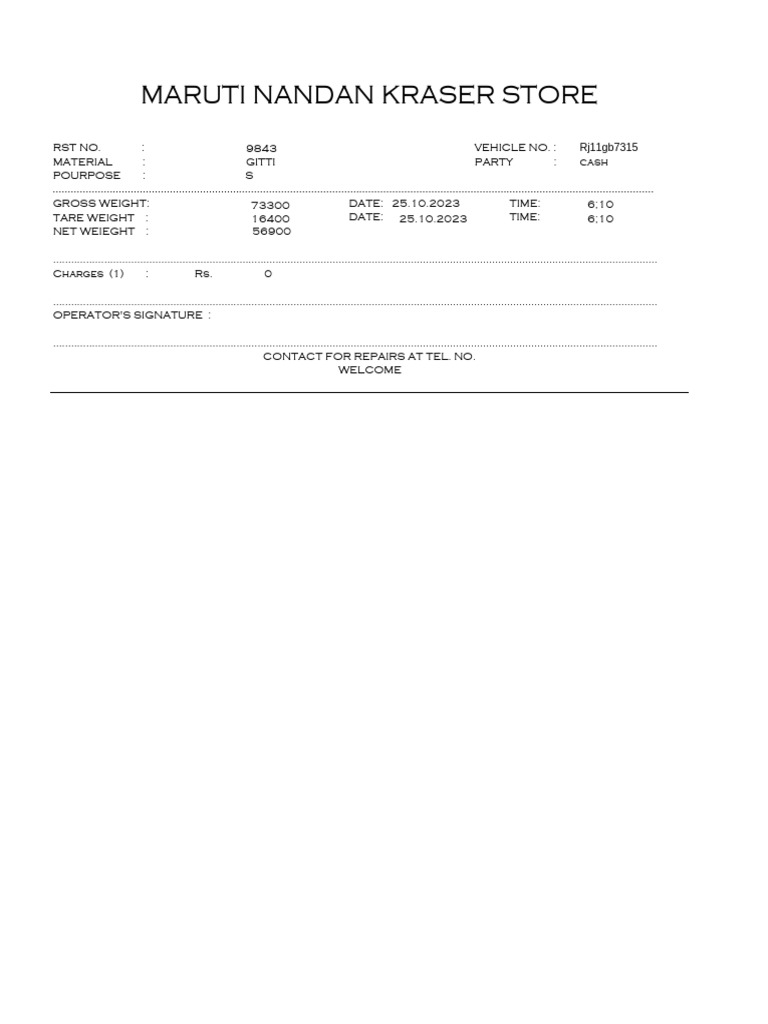 Maruti Nandan Kraser Store | PDF