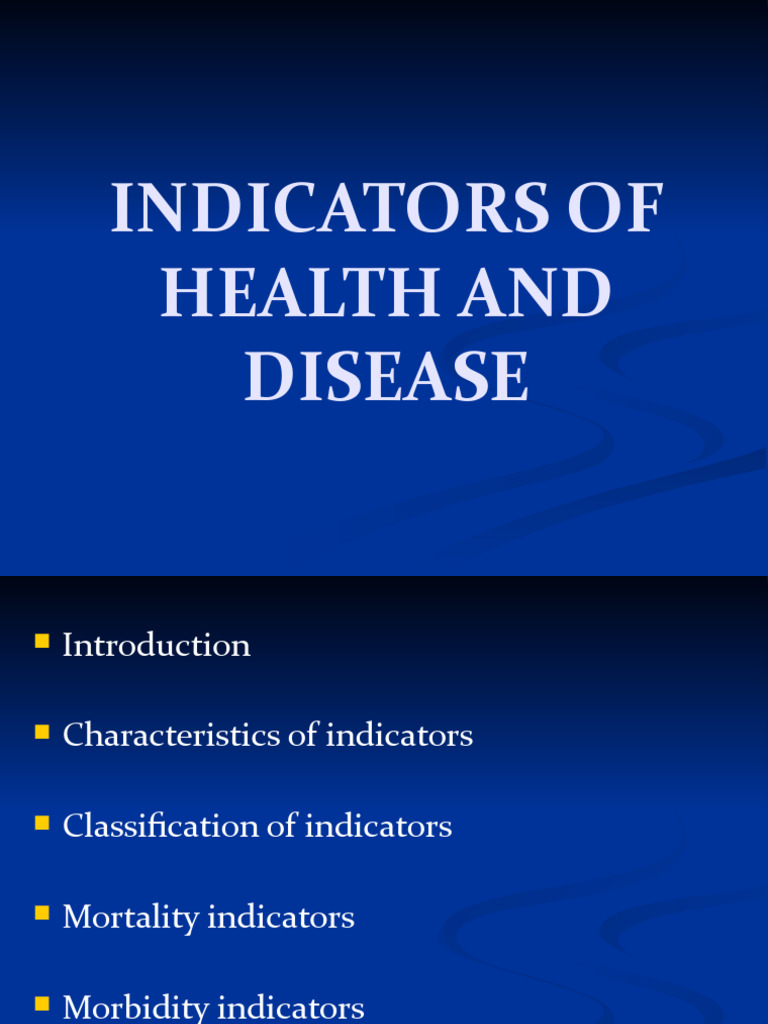 Indicators of Health, Sep 30th-Corrected | PDF