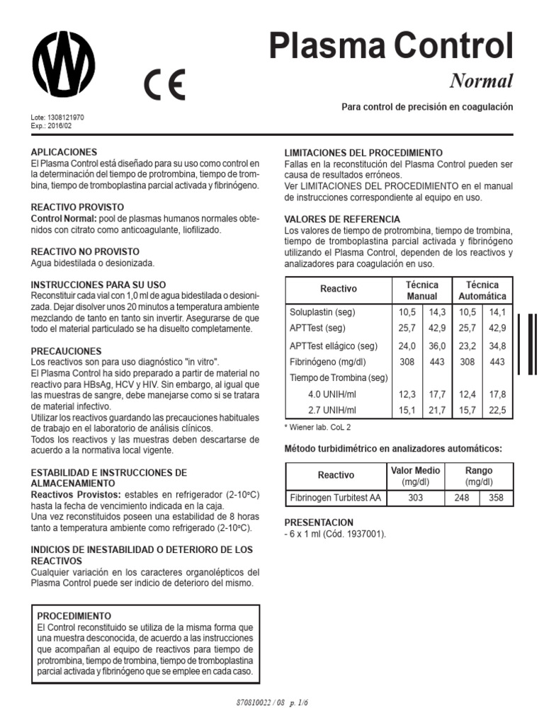 Plasma Control (Normal) | PDF