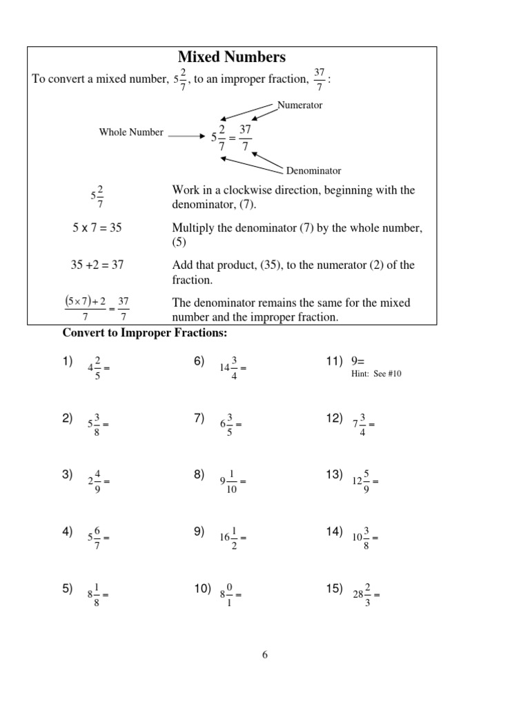 Fractions-Comp-Packet (1) (1) - Removed | PDF | Number Theory ...