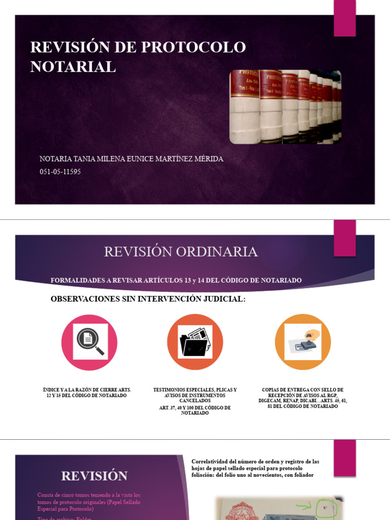 Revisión de Protocolo Notarial | PDF