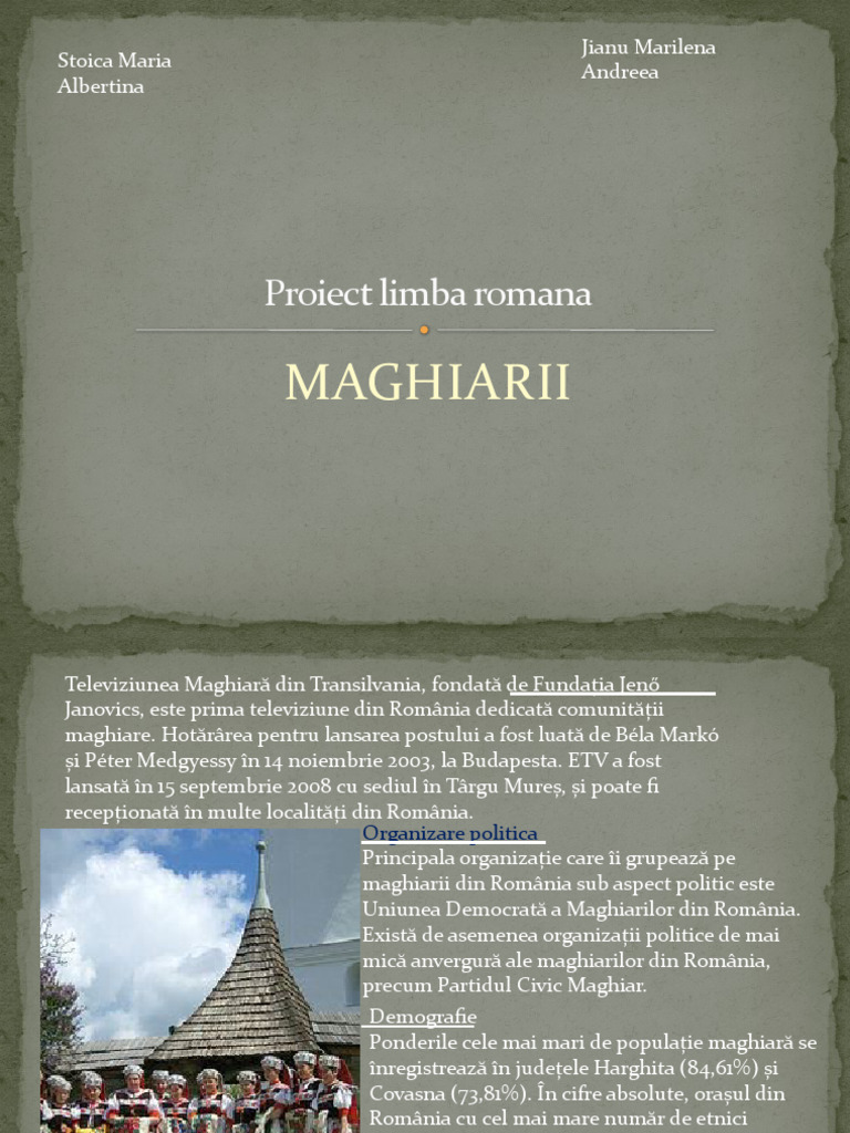 Proiect Limba Romana 1 | PDF