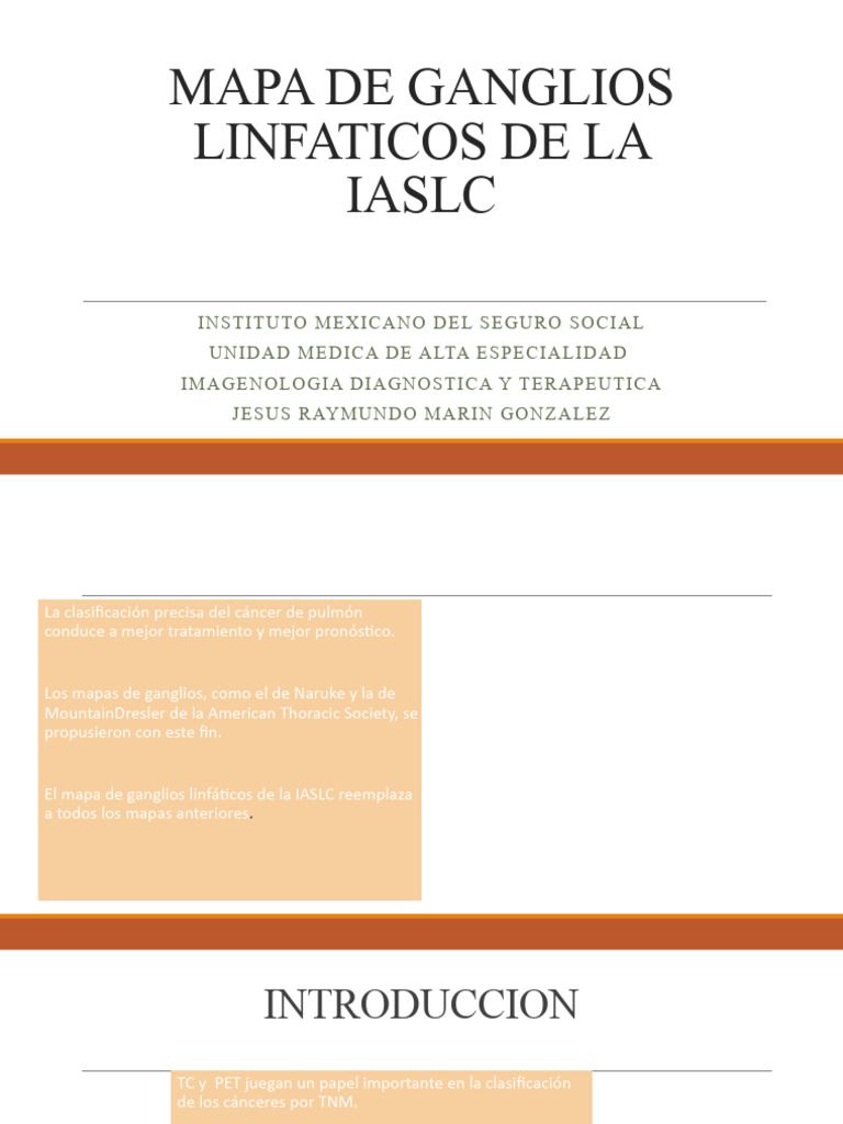 Mapa de Ganglios Linfaticos de La Iaslc | PDF | Pulmón | Especialidades ...