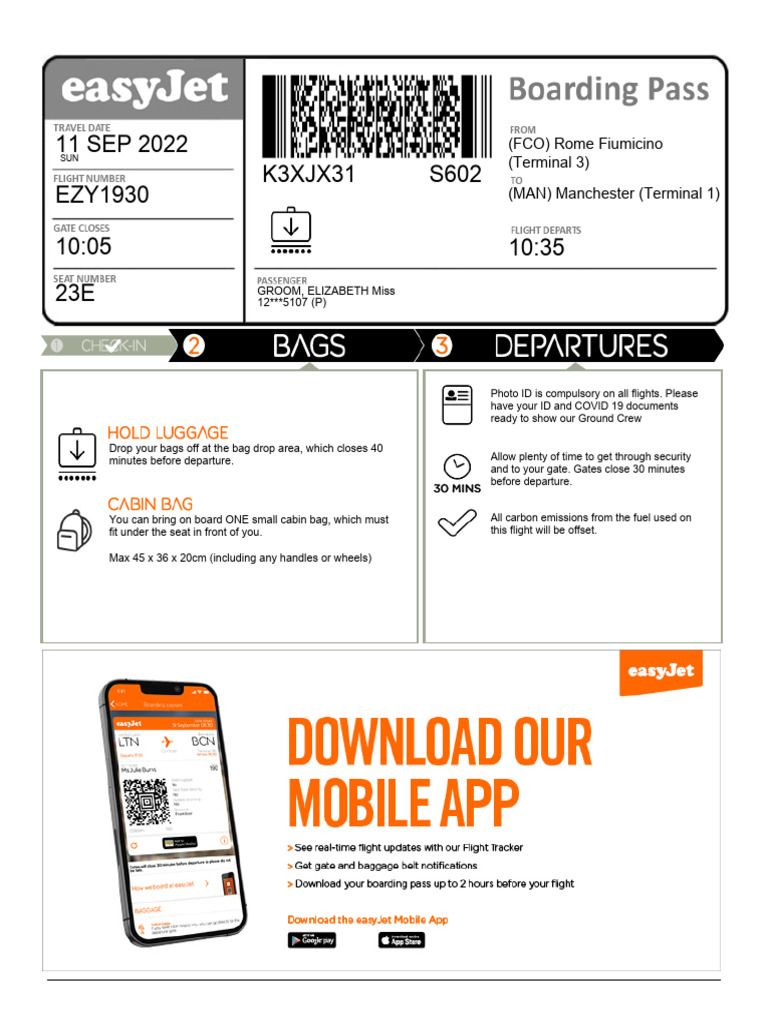 Boarding Pass | PDF