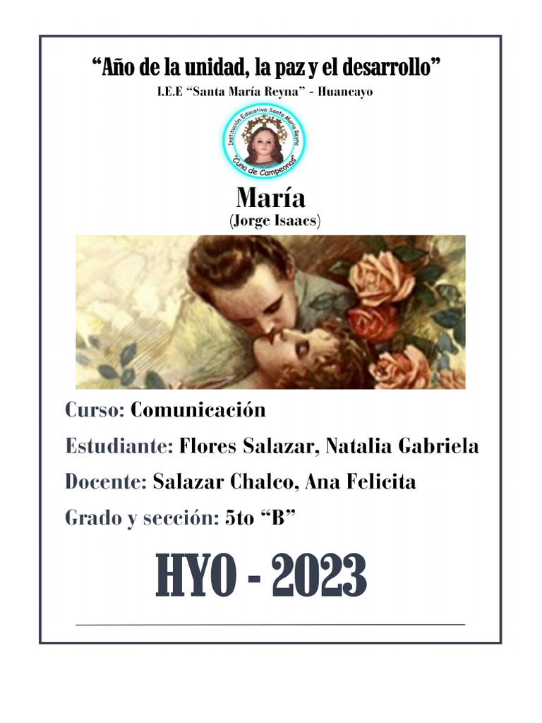 Resumen de Obra "María" - Jorge Isaacs | PDF