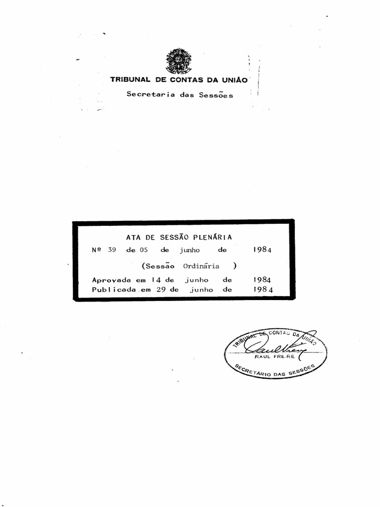 Ata 39 Plenário | PDF