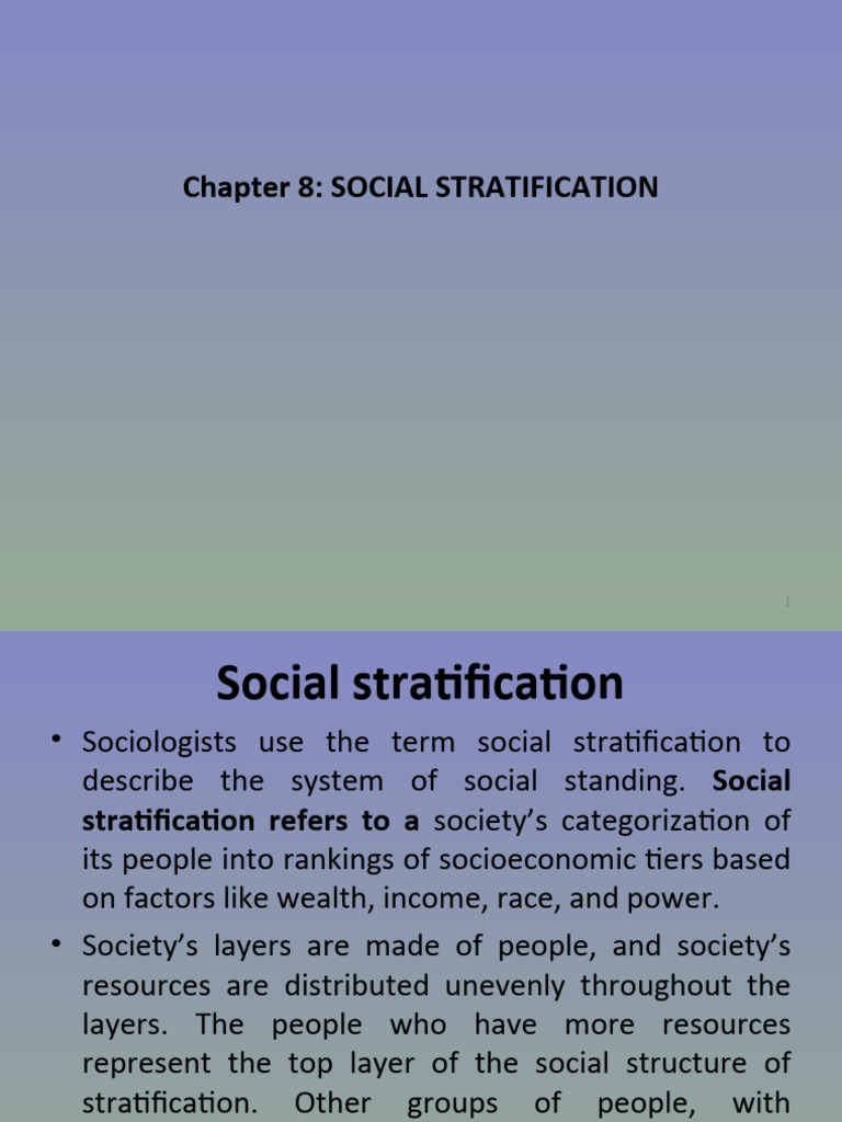 SOC CH10, Social Stratification | PDF