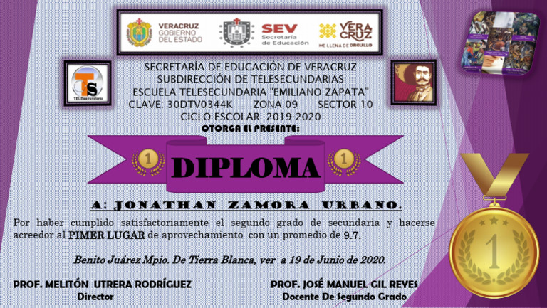 Diploma Primer Lugar | PDF