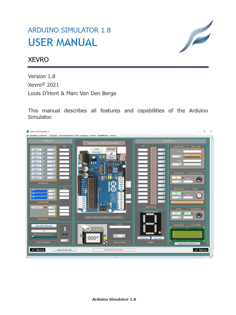 Userguide ArduinoSimulator English | PDF