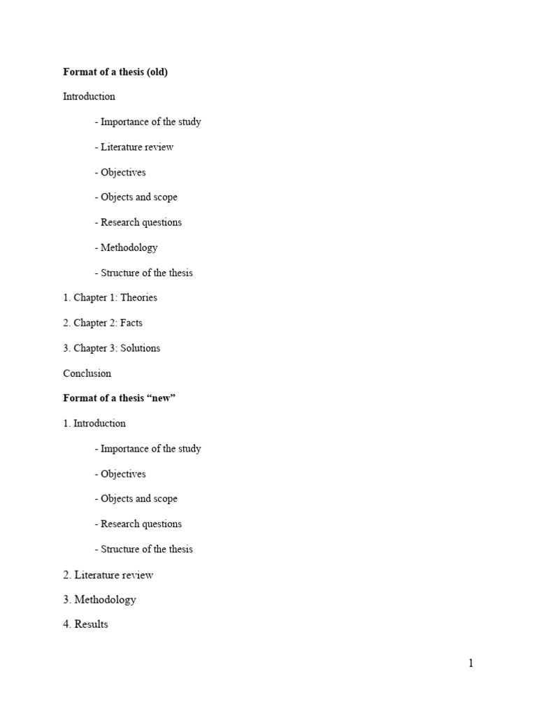 Format of Paper | PDF | Thesis | Science