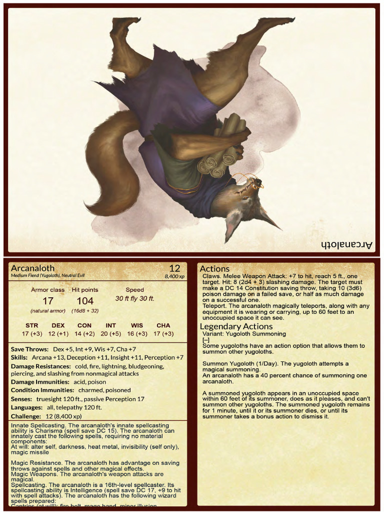 Arcanaloth-Layer-1 | PDF