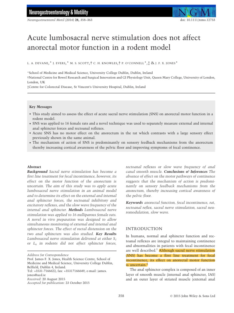 Anal reflexes | PDF