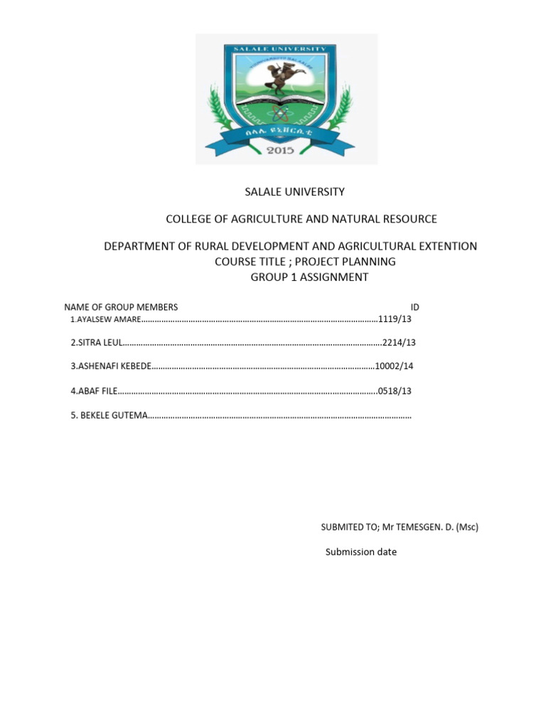 Salale University 1223 | PDF